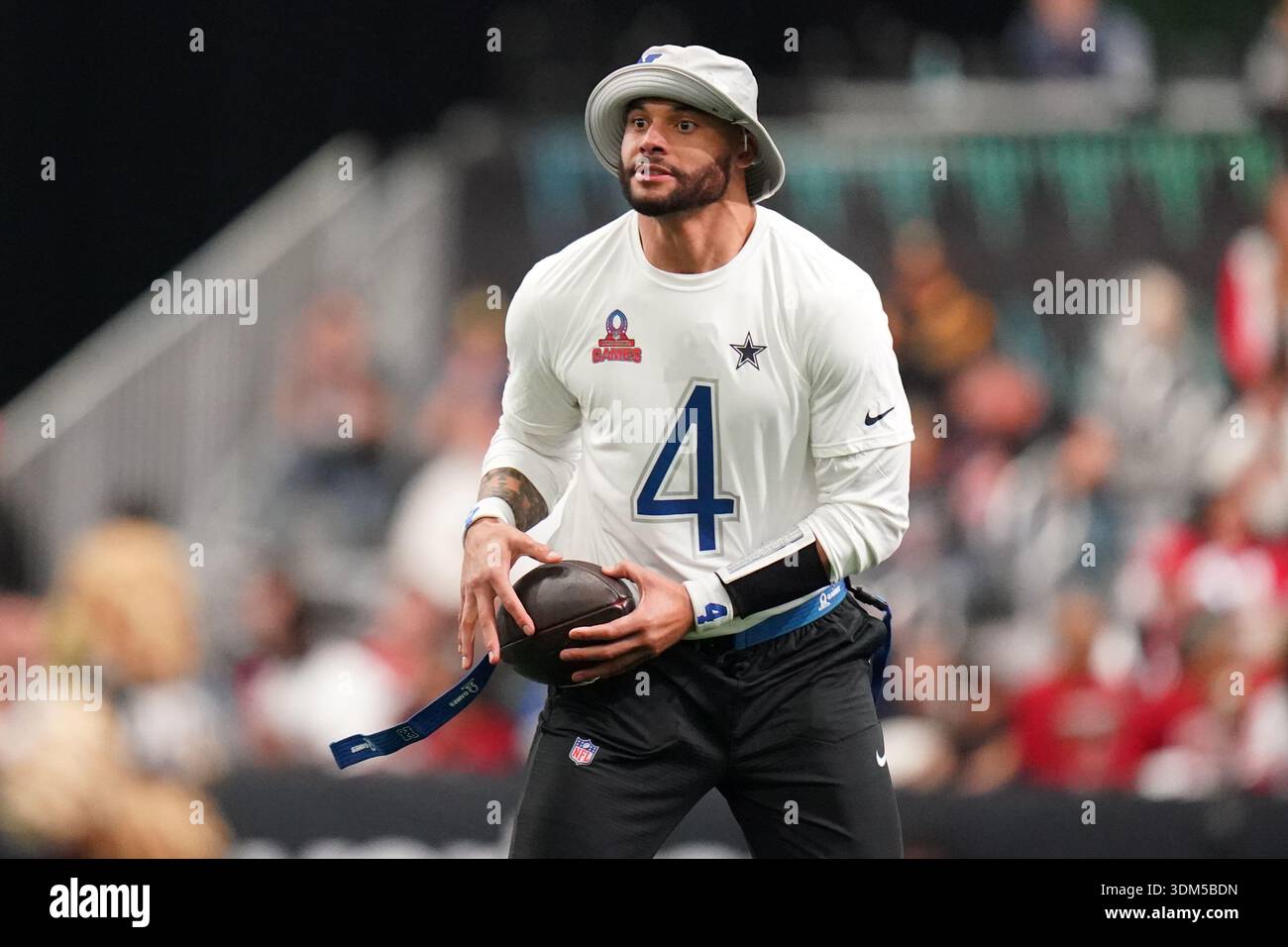 Dallas Cowboys quarterback Dak Prescott plays during the 2026 NFL Pro ...