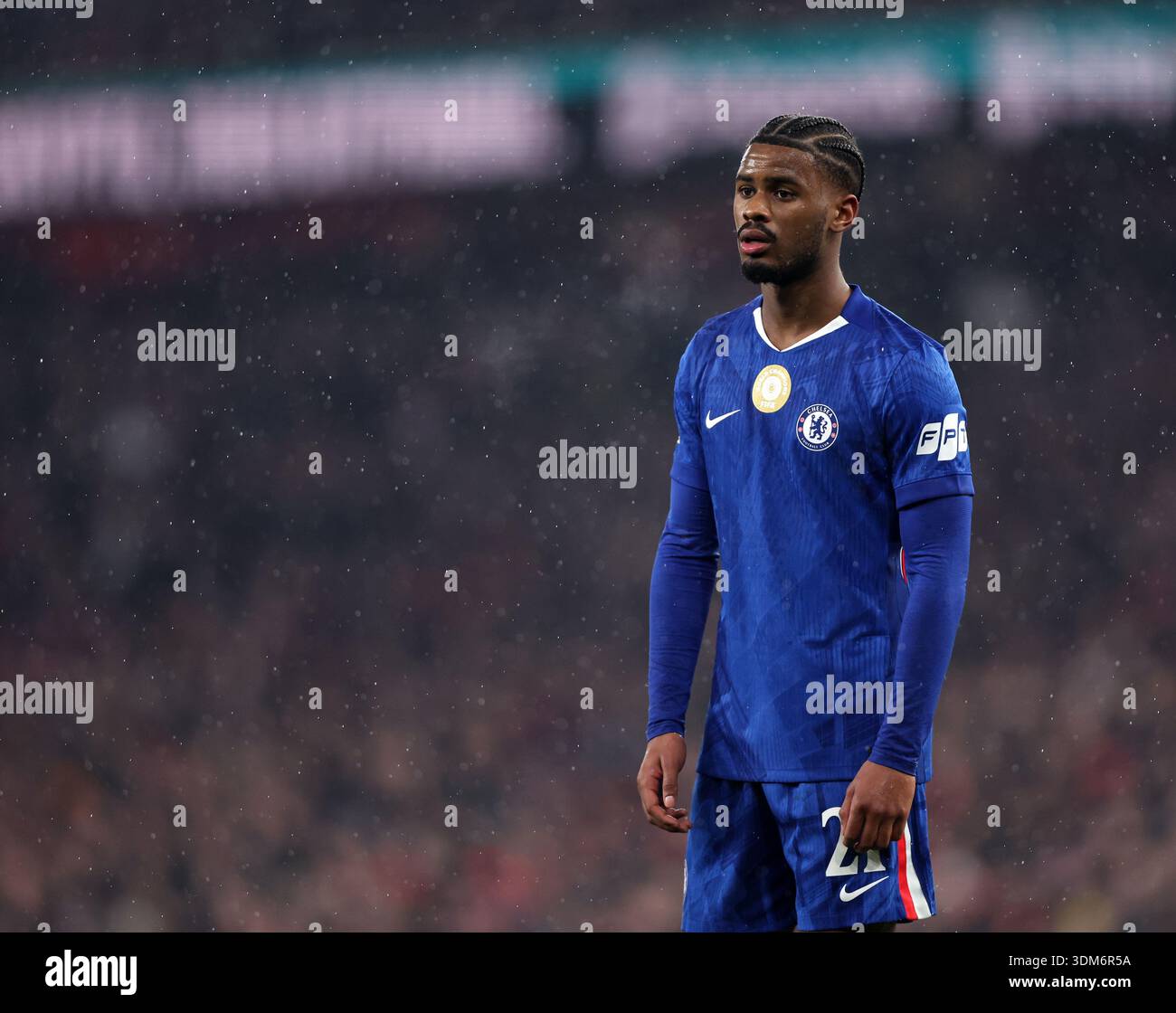 London, UK. 3rd Feb, 2026. Jorrel Hato of Chelsea during the Arsenal vs ...