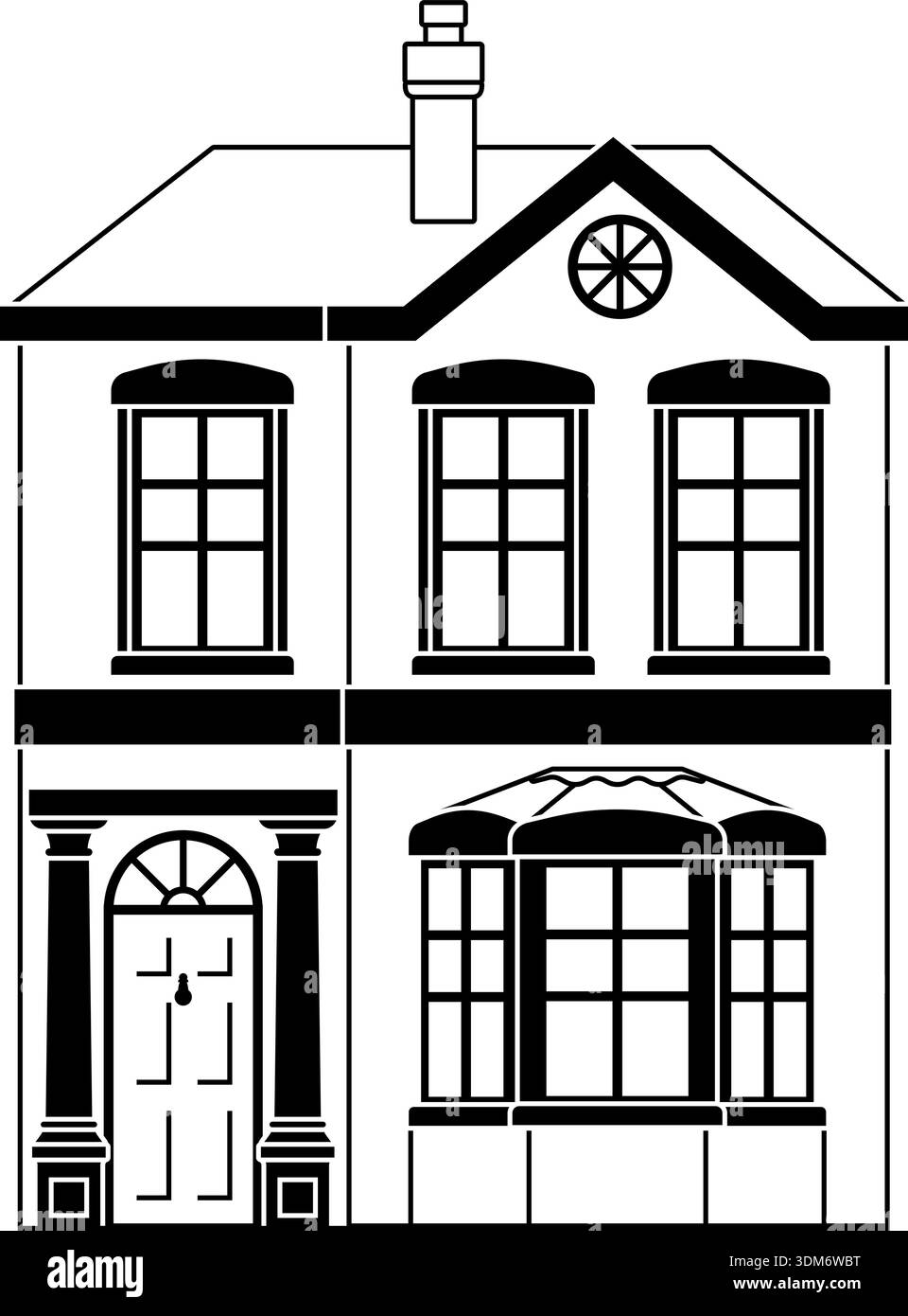 House Old Building Outline Illustration Stock Vector Image & Art - Alamy