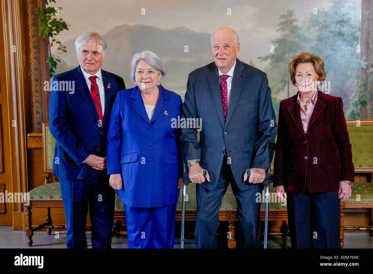 Oslo 20260204. Whit Grant Fraser, Canada's Governor General Mary Simon ...