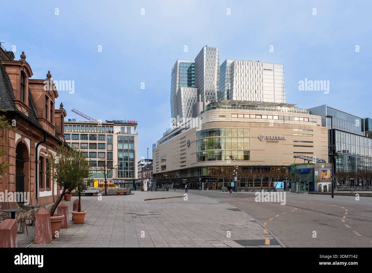 Exterior view of famous German shopping mall Galeria facade located in ...