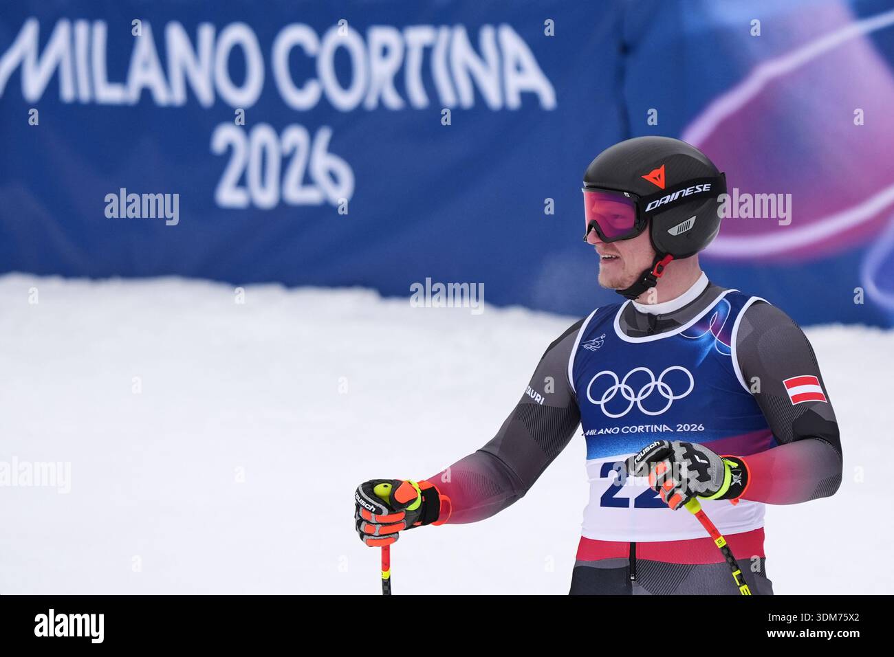 Austria's Stefan Babinsky at the finish area, during the alpine ski ...