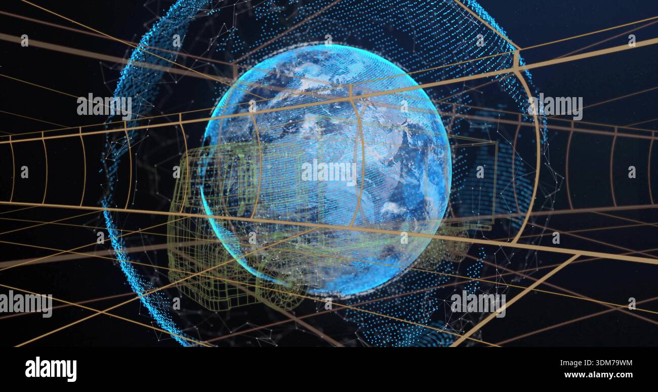 Rotating 3d point cloud earth hi-res stock photography and images - Alamy