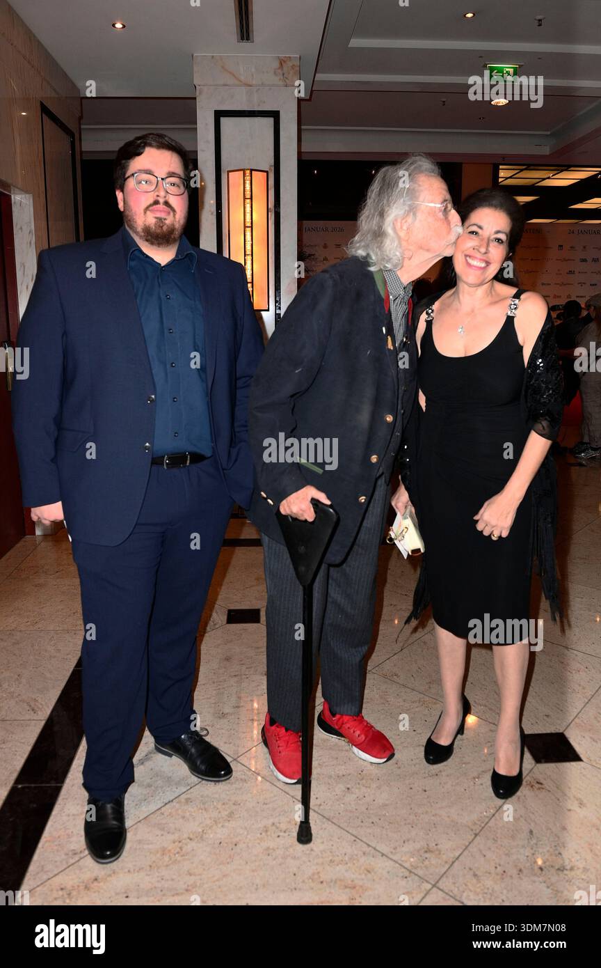 Jean Pütz with wife Anna Pütz and son Jean Pütz Jr. at the Press Ball ...