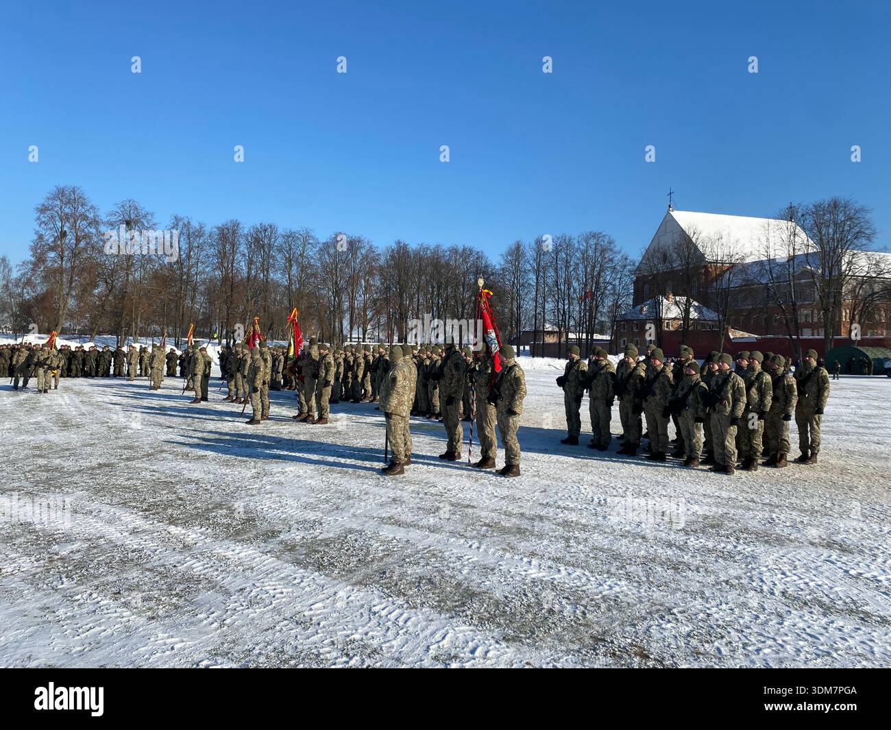 04 February 2026, Lithuania, Kaunas: Lithuanian soldiers at the ...