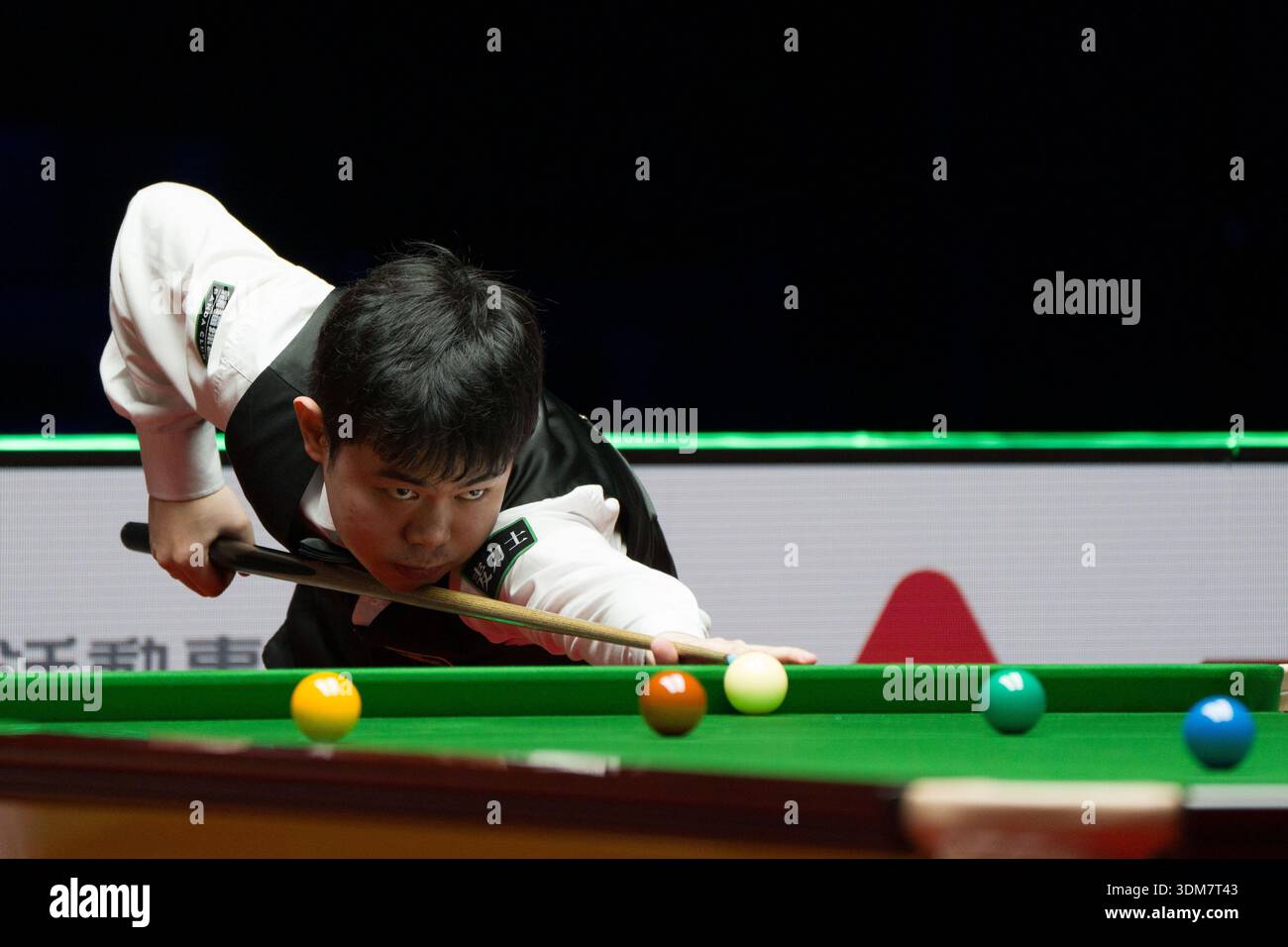 Chinese snooker player, Yuan Sijun during a game at the 2026 World ...