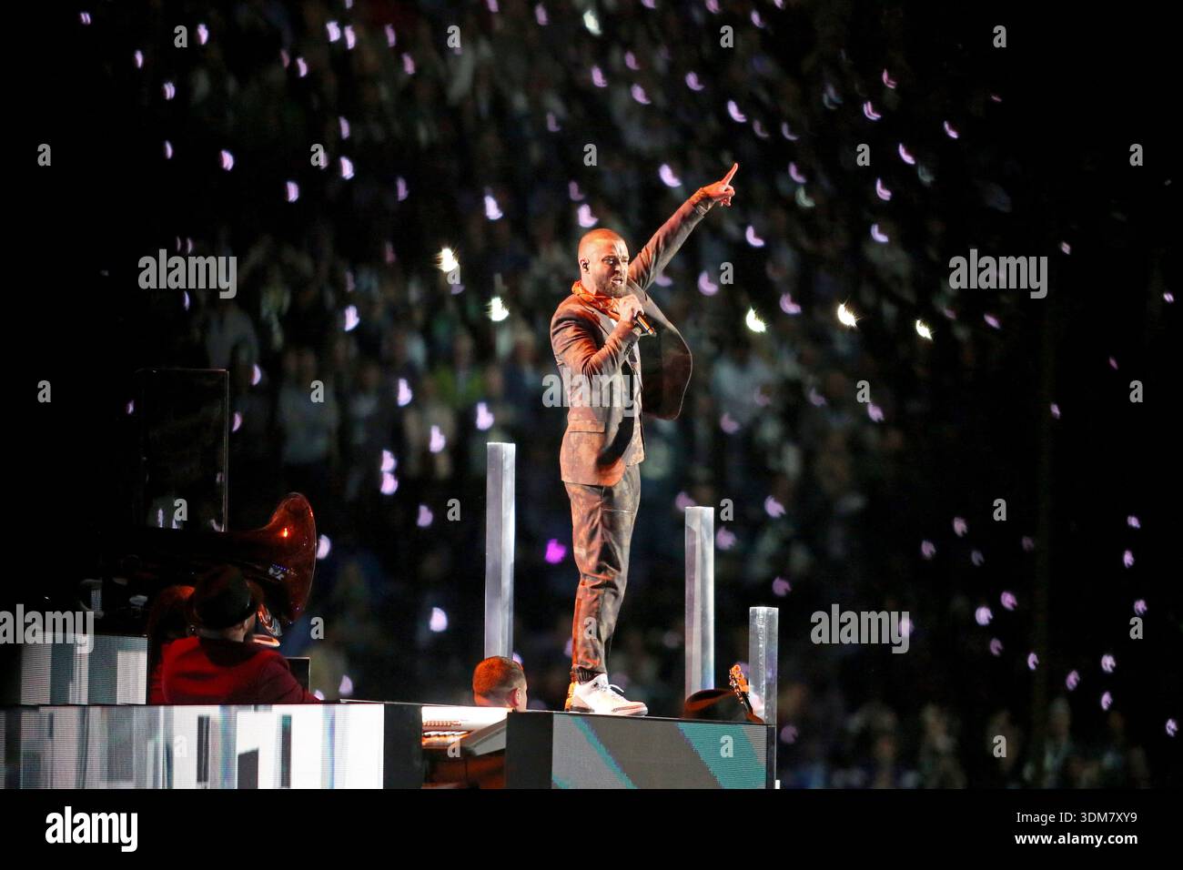 FILE - Justin Timberlake performs the halftime show at Super Bowl 52 in ...