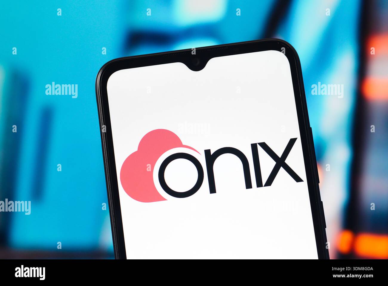 In this photo illustration, an Onix Networking (Onix Net) logo is seen ...
