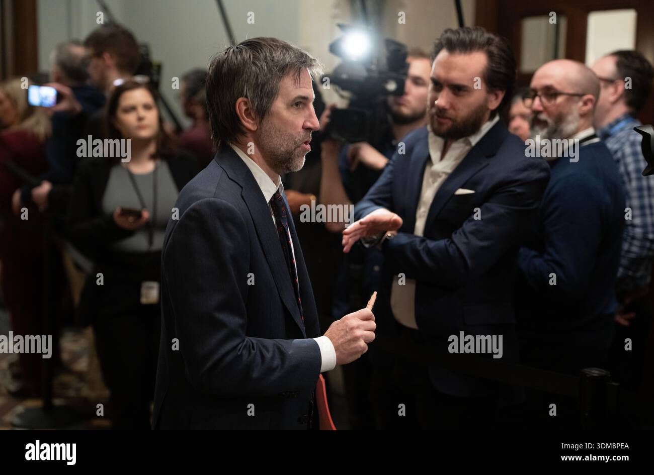 Liberal MP for Laurier-Sainte-Marie Steven Guilbeault makes his way ...