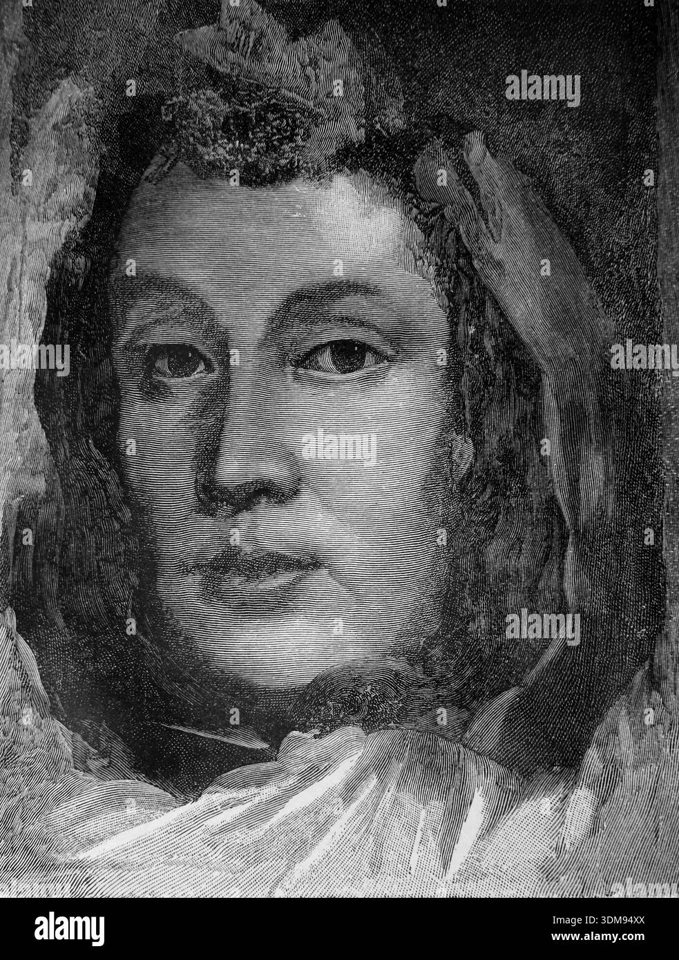 Illustration of portrait of Elizabeth Steward (Cromwell) Oliver ...