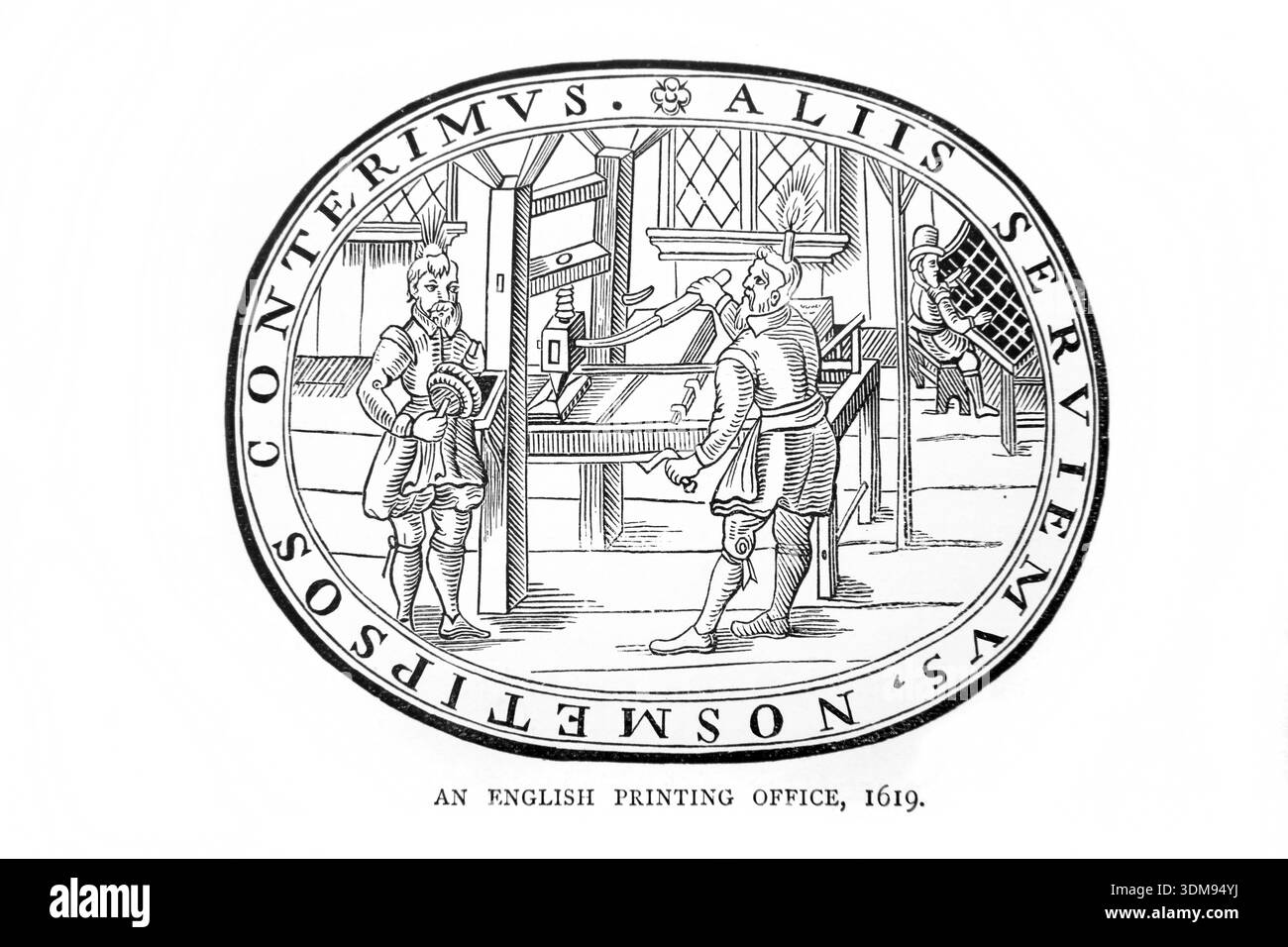 English printing press 1619 hi-res stock photography and images - Alamy