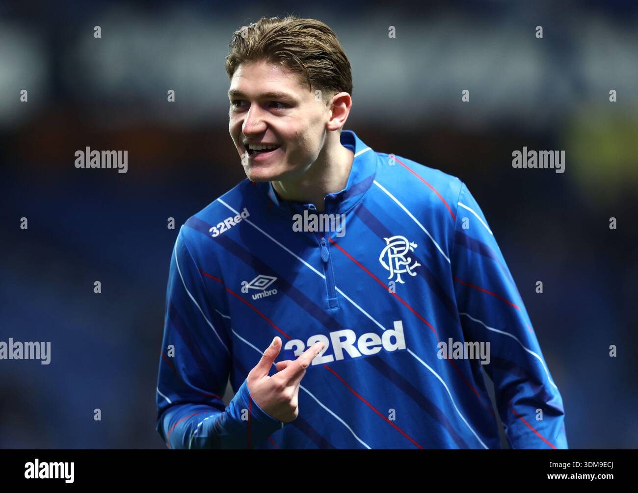 Rangers' Ryan Naderi ahead of the William Hill Premiership match at ...