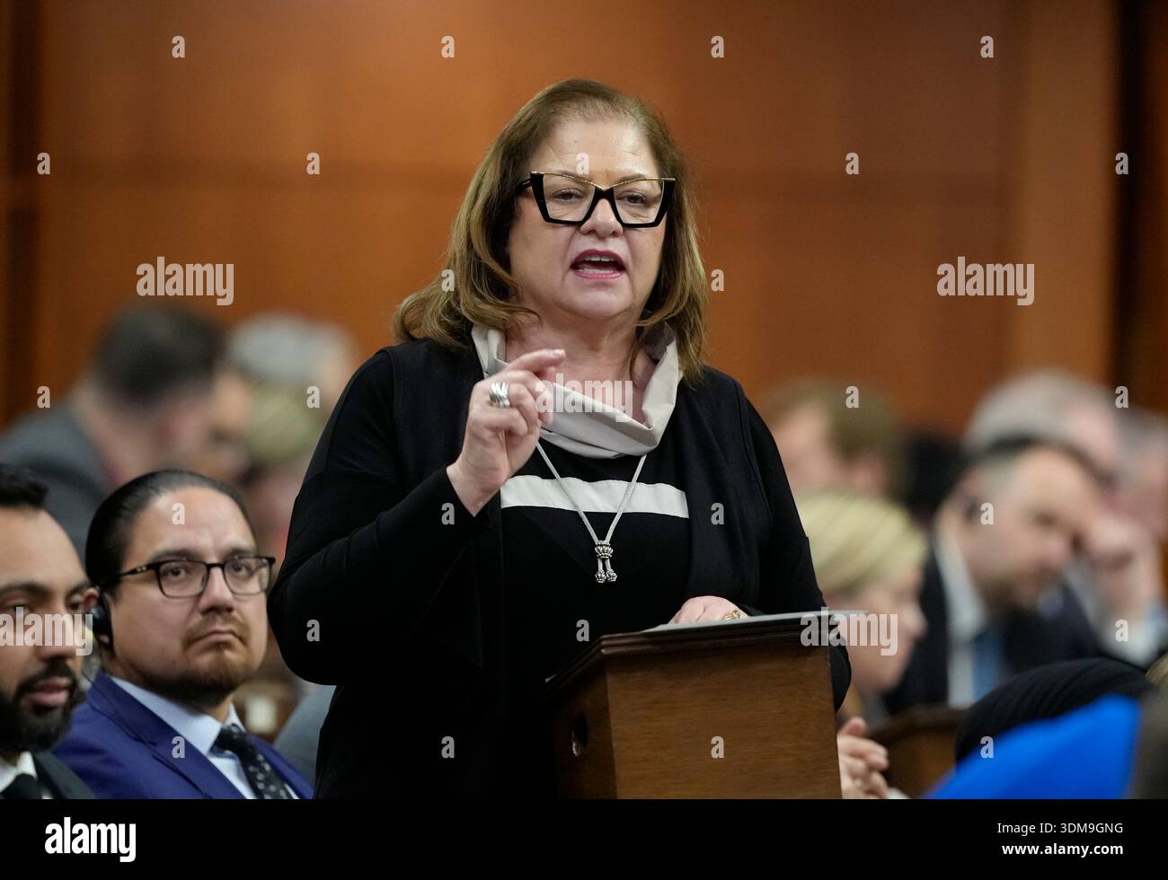 MP for King-Vaughan Anna Roberts rises during Question Period on ...