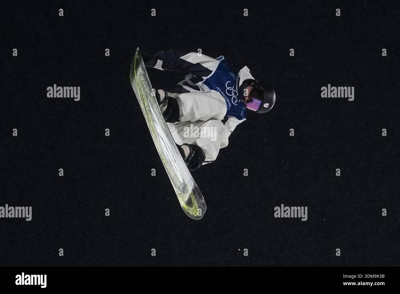 Japan's Ryoma Kimata practices during a snowboard big air training ...