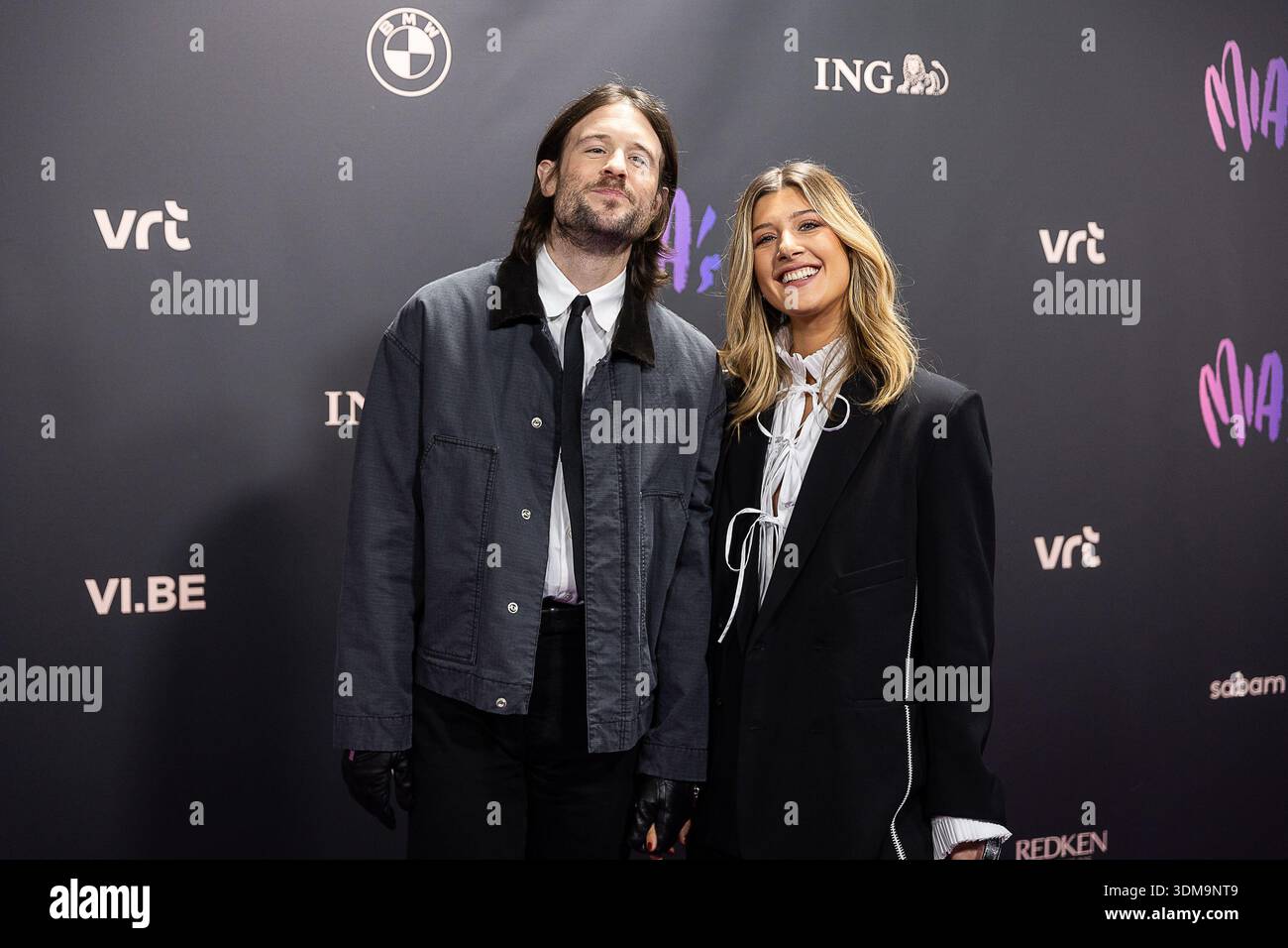 Singer Mathieu Terryn and with girlfriend pictured during the 18th ...
