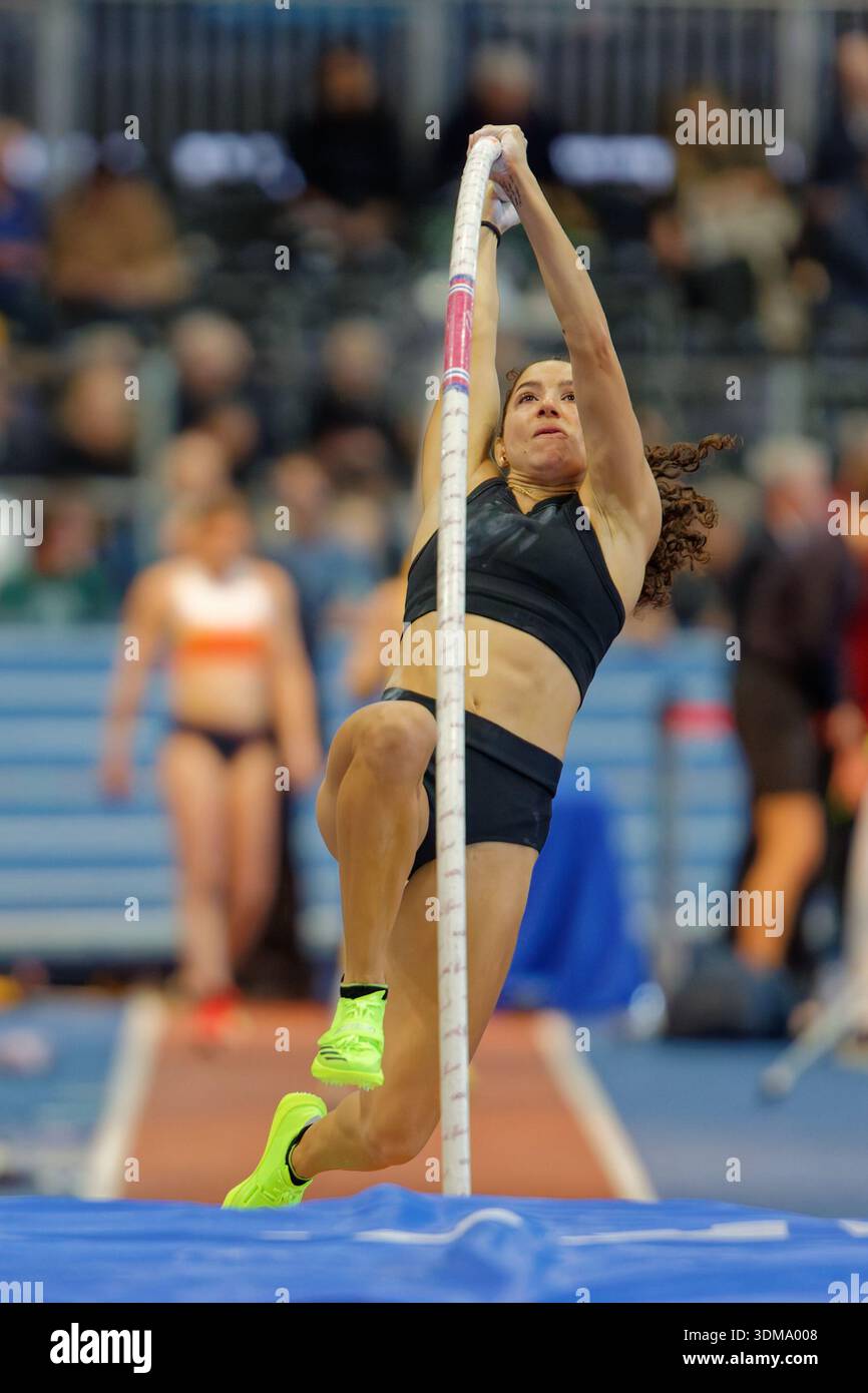 Gabriela Leon (USA) Pole Vaulting, finishing fourth with 14-5 ¼ during ...