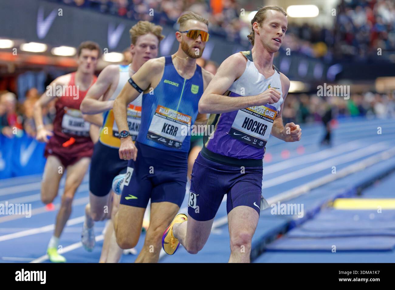 Cole Hocker (USA) and Josh Kerr (GBR) in the 2 mile during the 118th ...