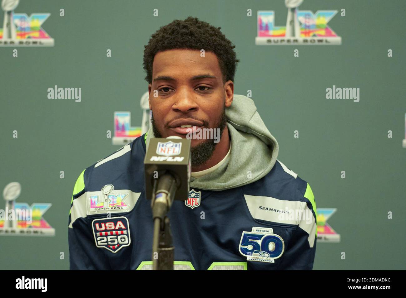 Devon Witherspoon During the Seattle Seahawks Press Conference at the ...