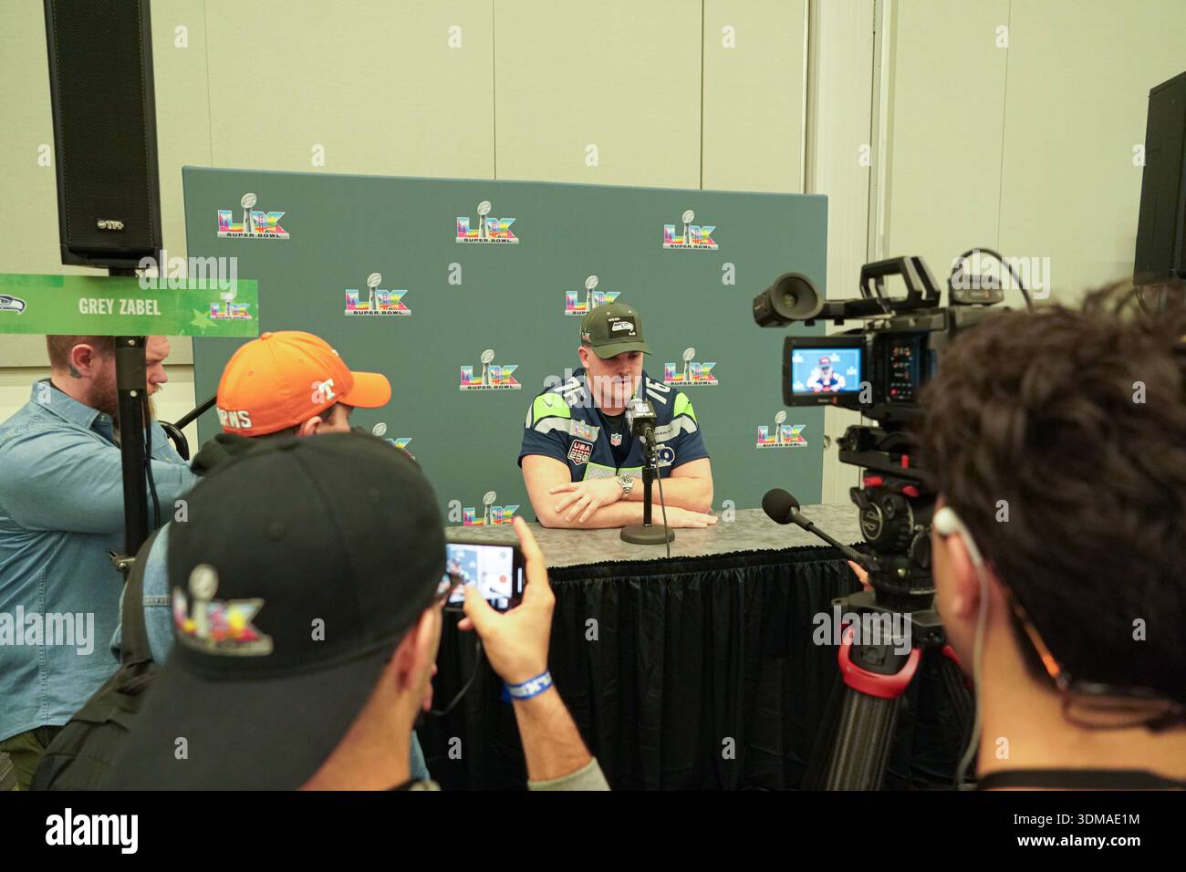 Grey Zabel During the Seattle Seahawks Press Conference at the San Jose ...