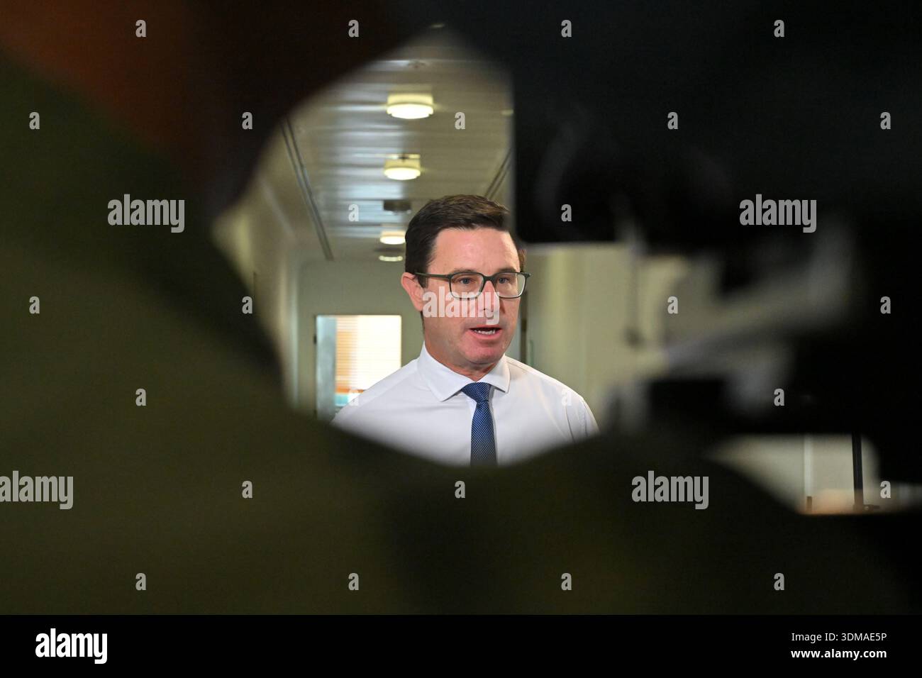 Nationals Leader David Littleproud speaks to journalists in the Press ...