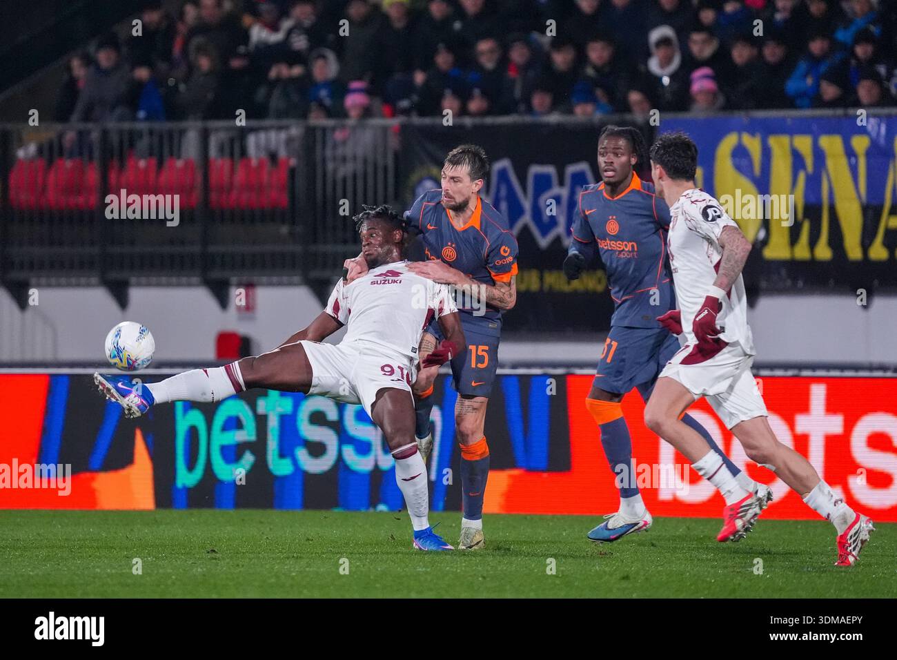 Duvan Zapata during the Italian Cup, Coppa Italia, Quarter final ...