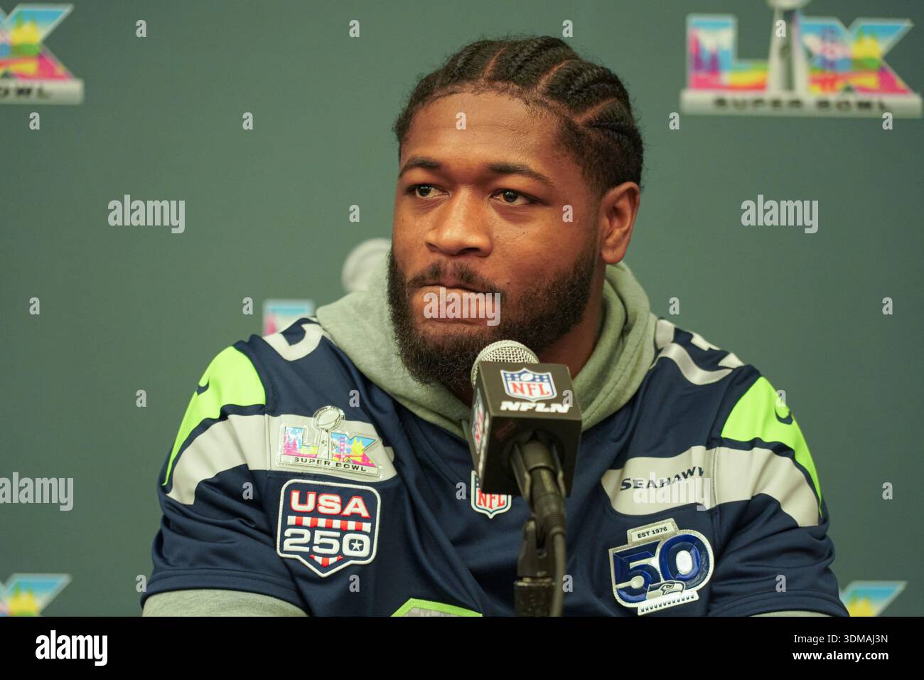 Earnest Jones IV During the Seattle Seahawks Press Conference at the ...