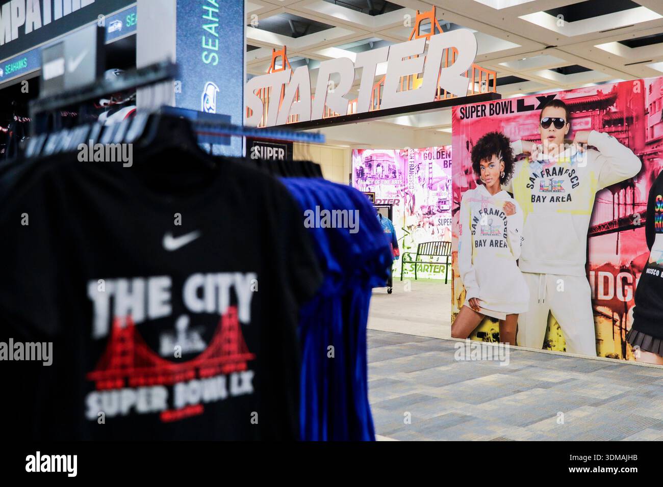 Booths of San Francisco focused merchandise are seen inside the ...