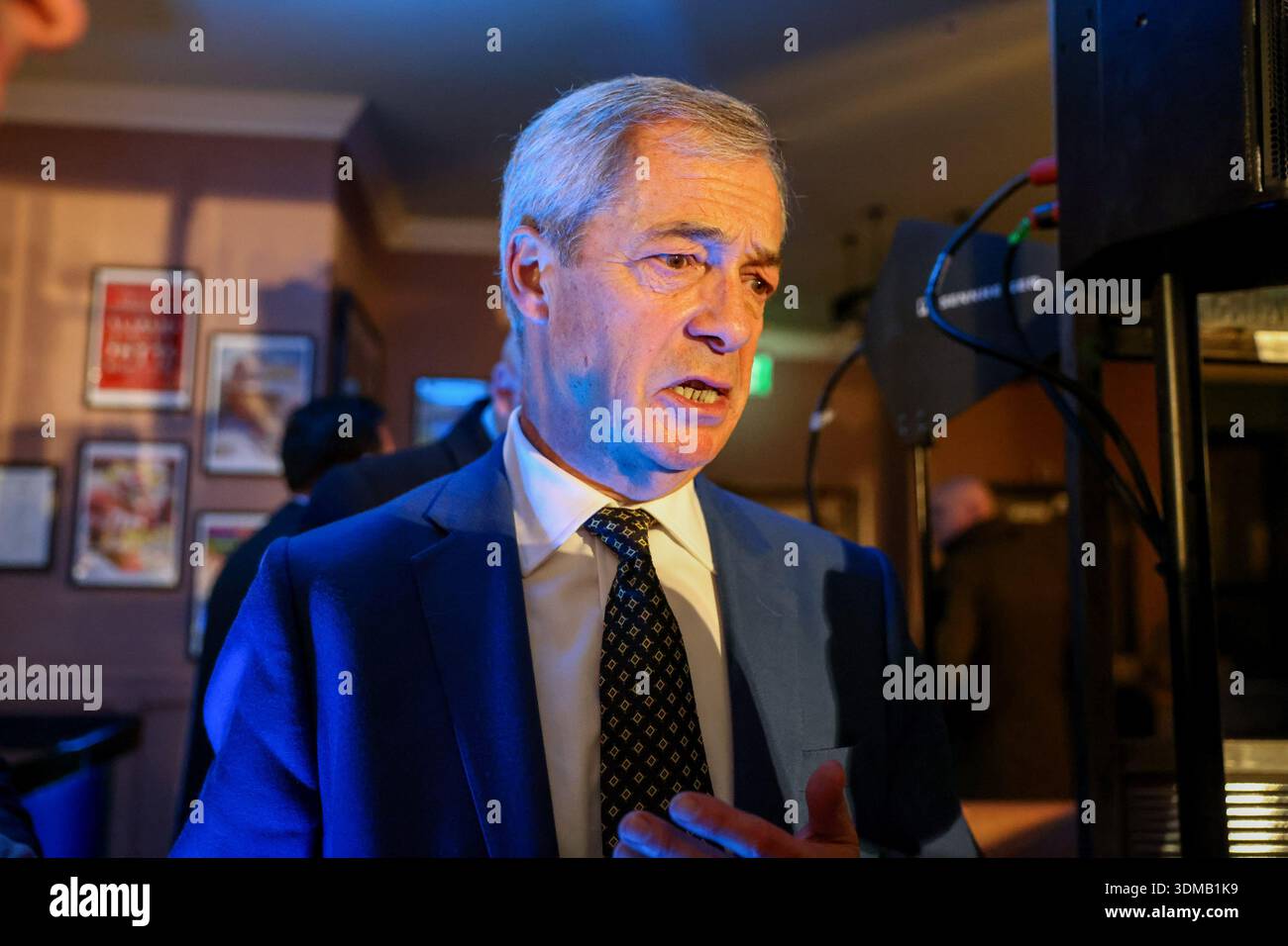 Reform UK leader Nigel Farage MP attends the party's 'Save Our Pubs ...