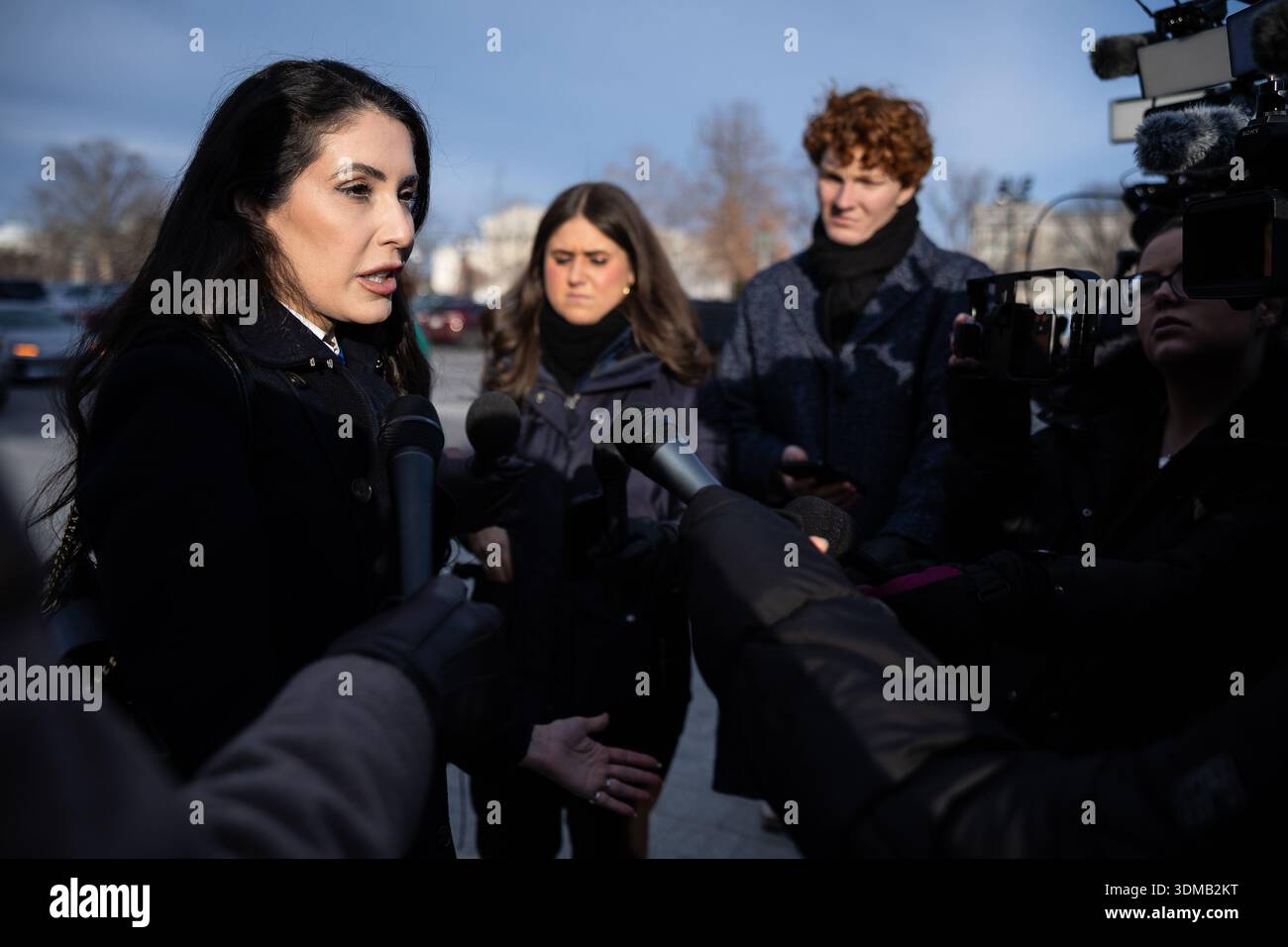 Rep. Anna Paulina Luna (R-Fla.) speaks with reporters as he departs a ...