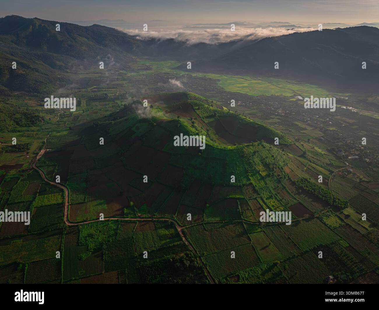 Aerial View of Chu Dang Yga Volcano in Vietnam’s Central Highlands ...