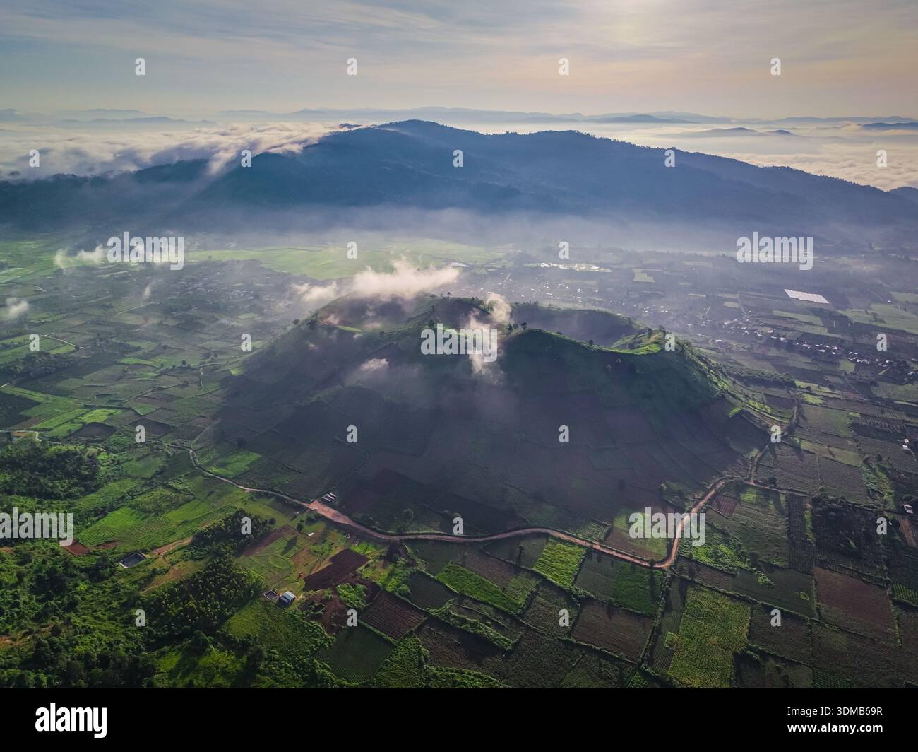 Aerial View of Chu Dang Yga Volcano in Vietnam’s Central Highlands ...