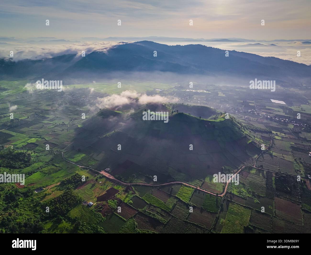 Aerial View of Chu Dang Yga Volcano in Vietnam’s Central Highlands ...