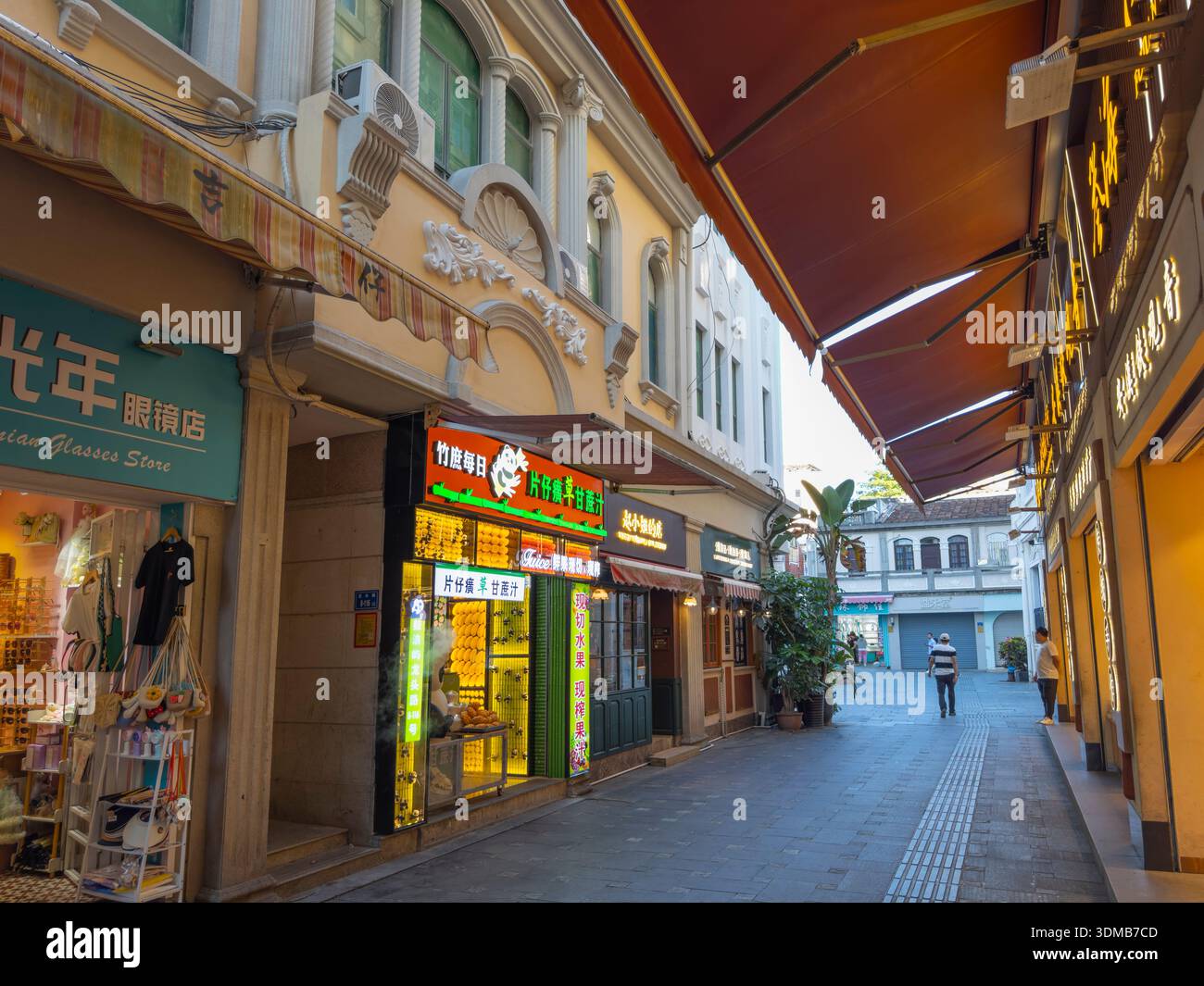 Historic commercial buildings on Longtou Road on Gulangyu (Kulangsu ...