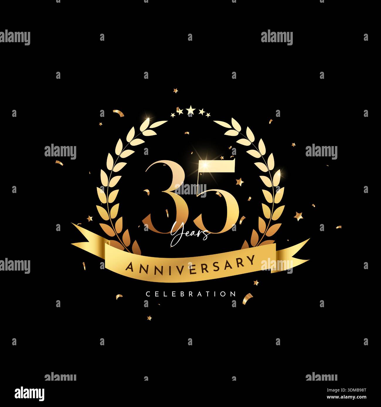 Anniversary celebration, Anniversary celebration On black background ...