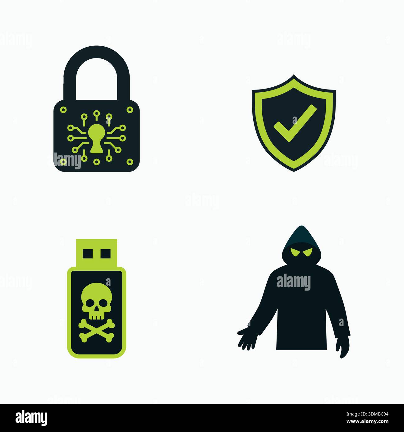 Malware icon set hi-res stock photography and images - Alamy