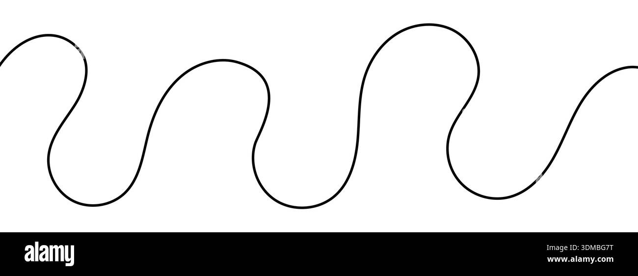 Wavy graphic line one Black and White Stock Photos & Images - Alamy