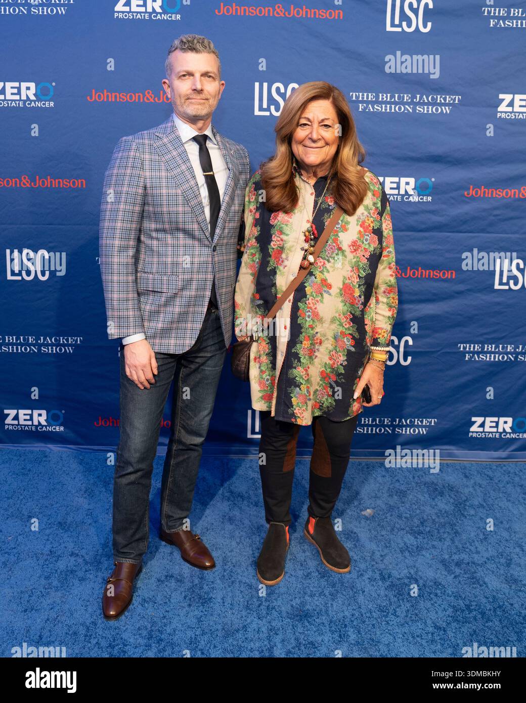 Jason Shupbach and Fern Mallis walks the Blue Carpet at The Blue Jacket ...