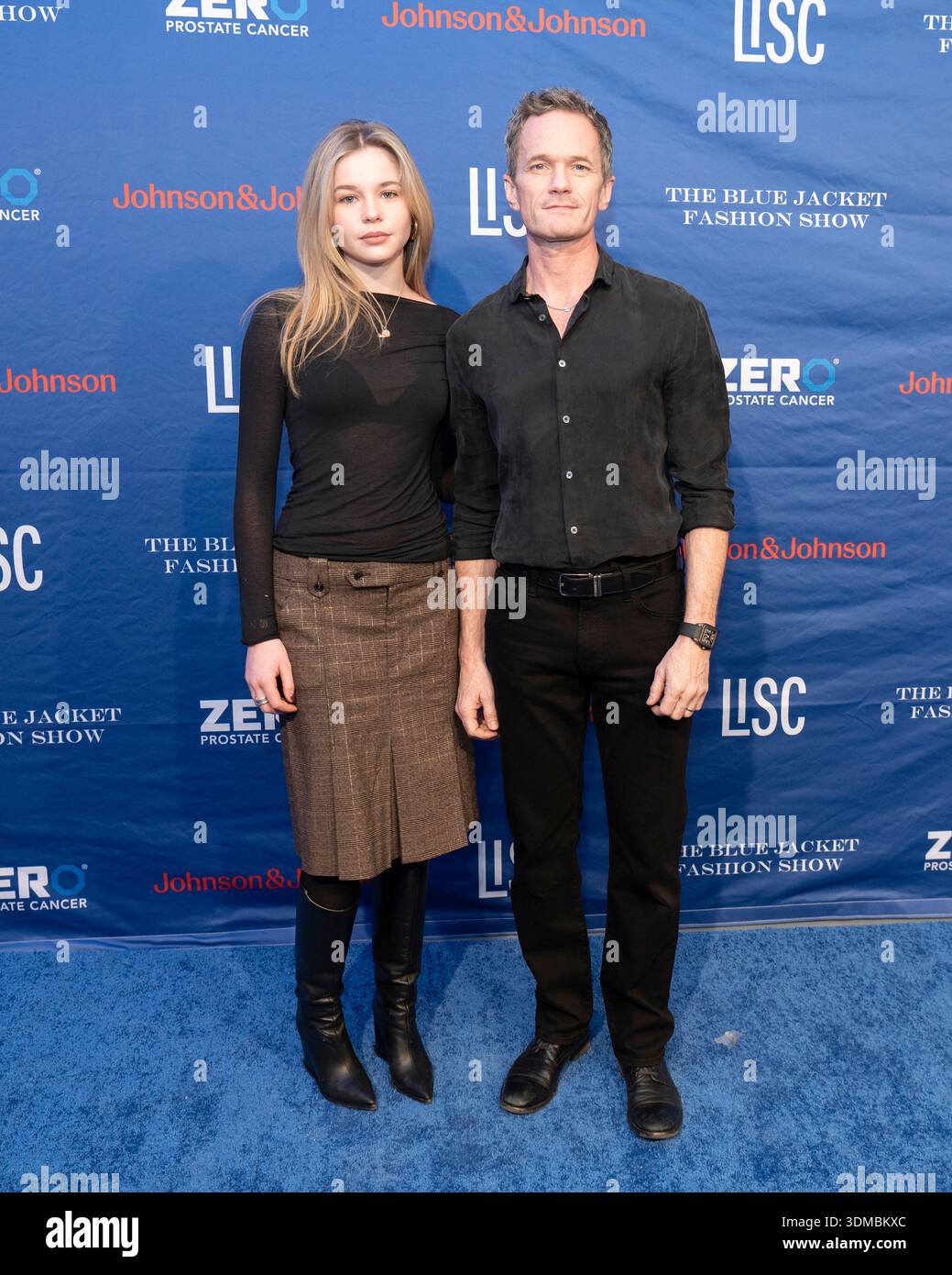 Harper and Neil Patrick Harris walks the Blue Carpet at The Blue Jacket ...