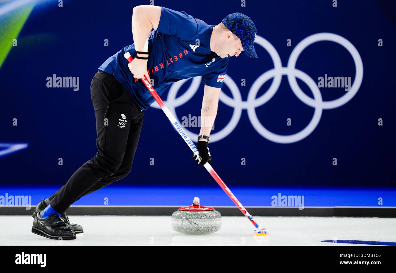 Great Britain's Bruce Mouat during the Curling Mixed Doubles, Round ...