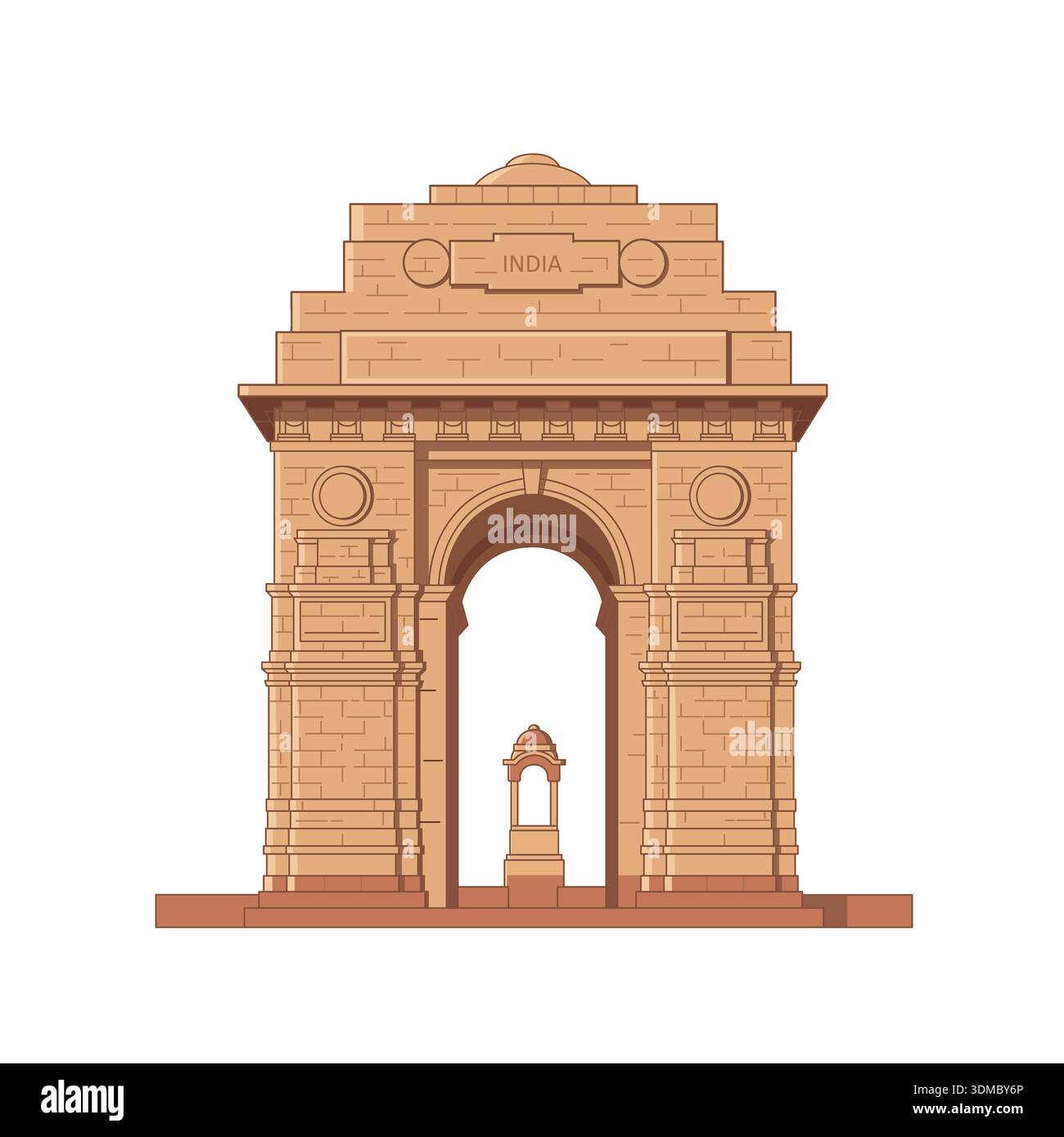 Illustration of India Gate, the iconic war memorial located in New ...