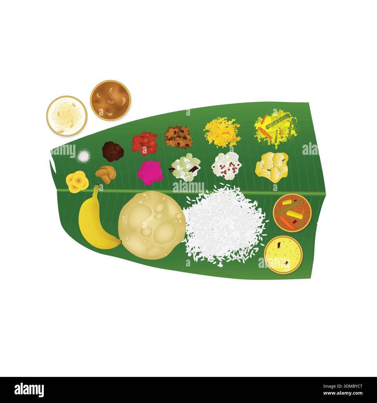 Kerala food sadya Stock Vector Images - Alamy
