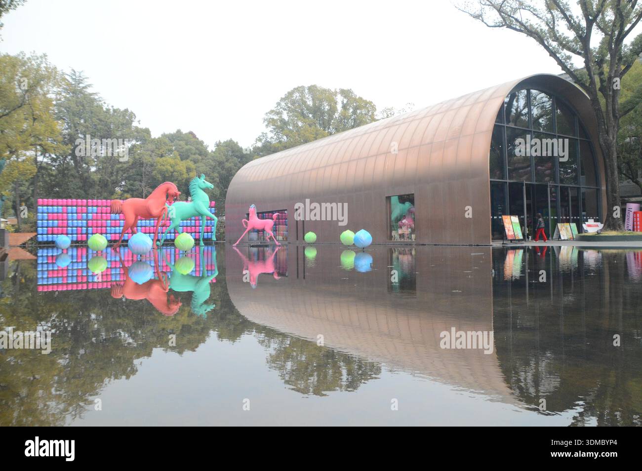 The EKA Tianwu block is decorated with festive installations for the ...