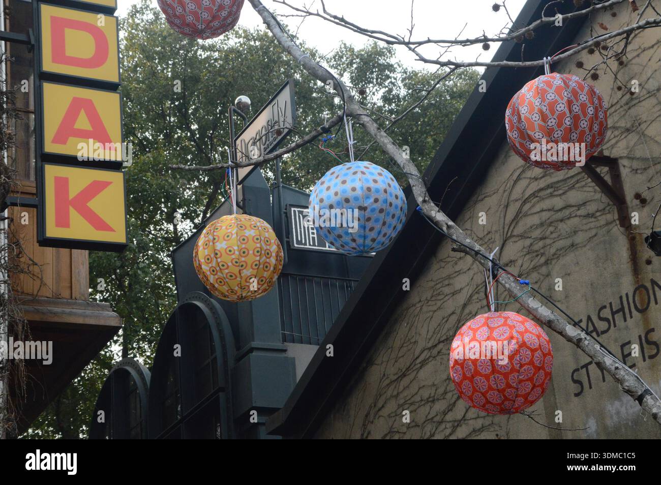 The EKA Tianwu block is decorated with festive installations for the ...