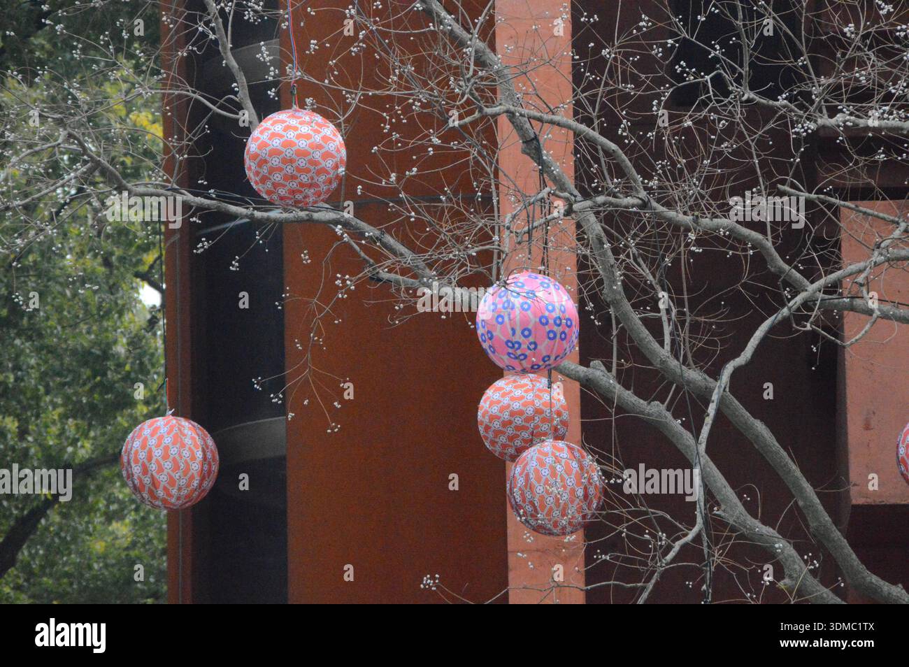 The EKA Tianwu block is decorated with festive installations for the ...