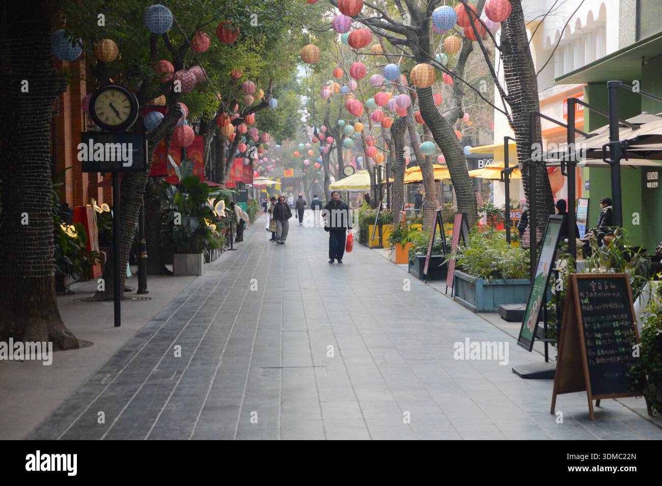 The EKA Tianwu block is decorated with festive installations for the ...