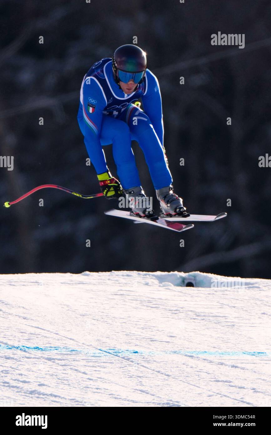 Italy's Giovanni Franzoni speeds down the course during the alpine ski ...