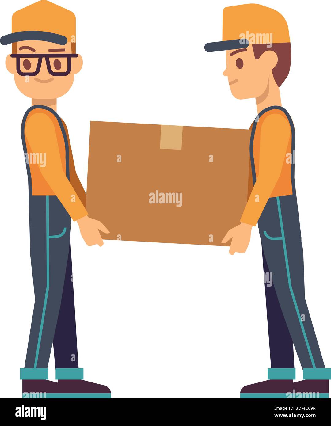 Illustration two men holding Stock Vector Images - Alamy