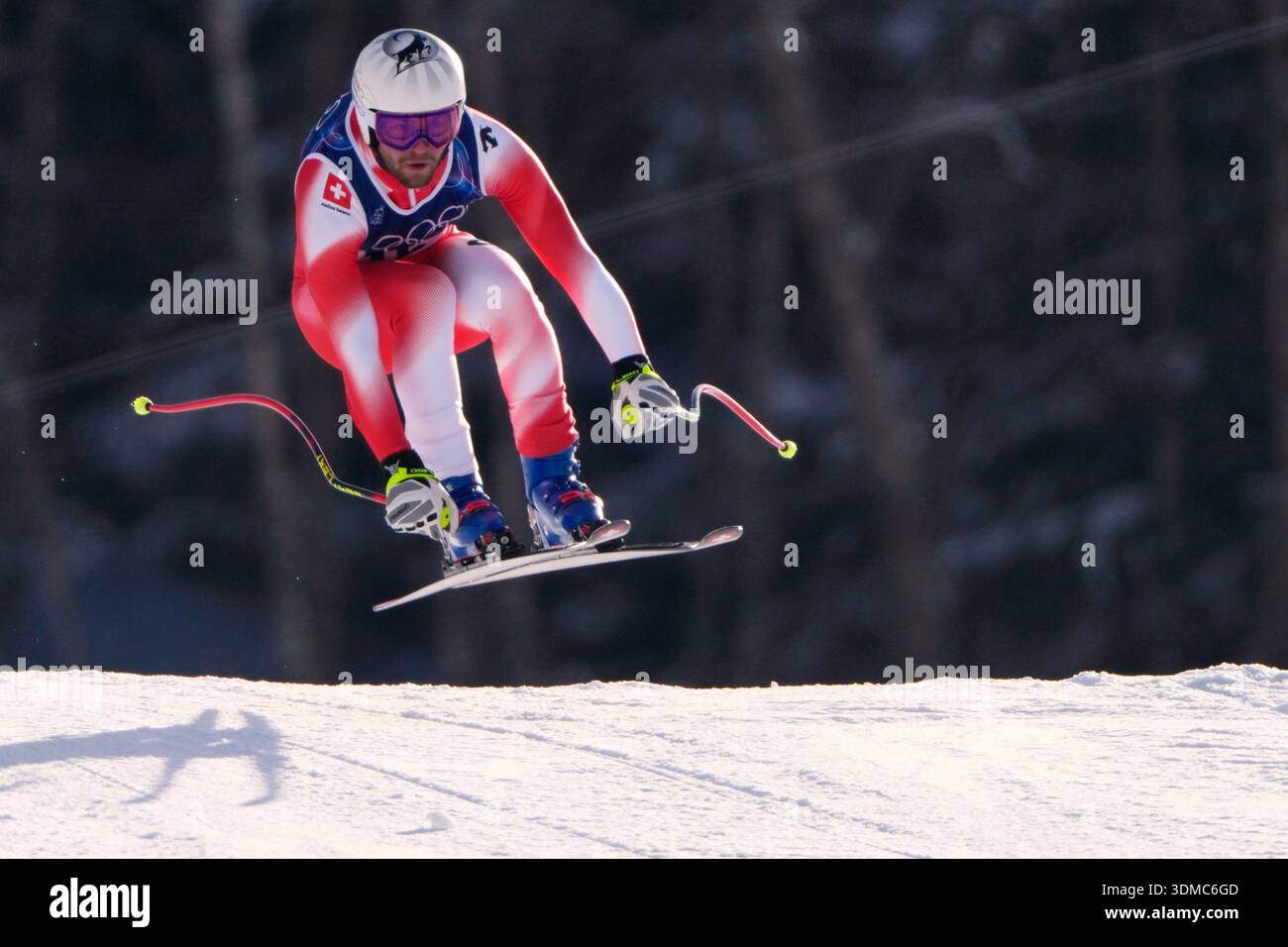Switzerland's Alexis Monney speeds down the course during the alpine ...