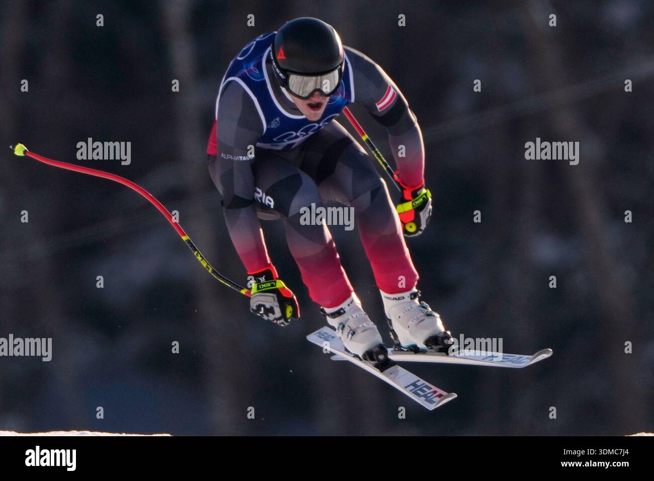 Austria's Stefan Babinsky speeds down the course during the alpine ski ...