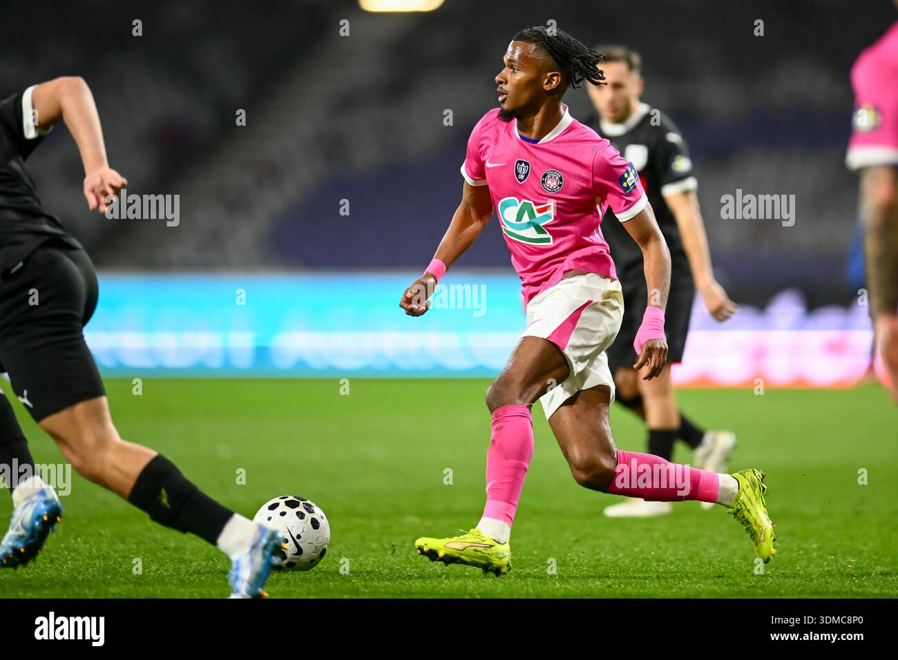 Yann Gboho of Toulouse Football Club during French Cup match between ...